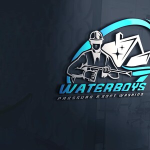 Custom Pressure Washing Logo Design: Professional Cleaning Logo - Etsy