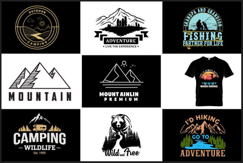 Custom Camp Logo, Outdoor Retro Camp Logo, Fishing Logos, Camping Logo ...