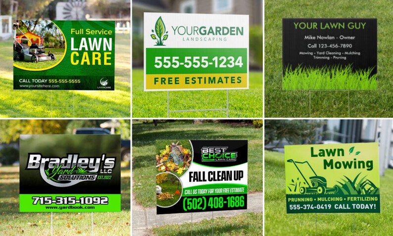 Custom Lawn Care Banner Design - Etsy