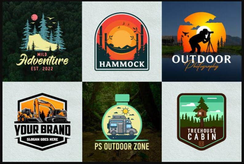 Custom Camp Logo, Outdoor Retro Camp Logo, Fishing Logos, Camping Logo ...