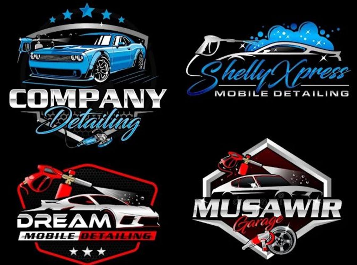 Custom Car Detailing Logo Design: Professional Business Branding - Etsy