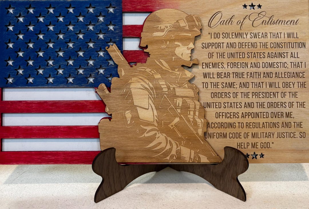 Oath of Enlistment Soldier Flag, USA, Patriotic - Etsy