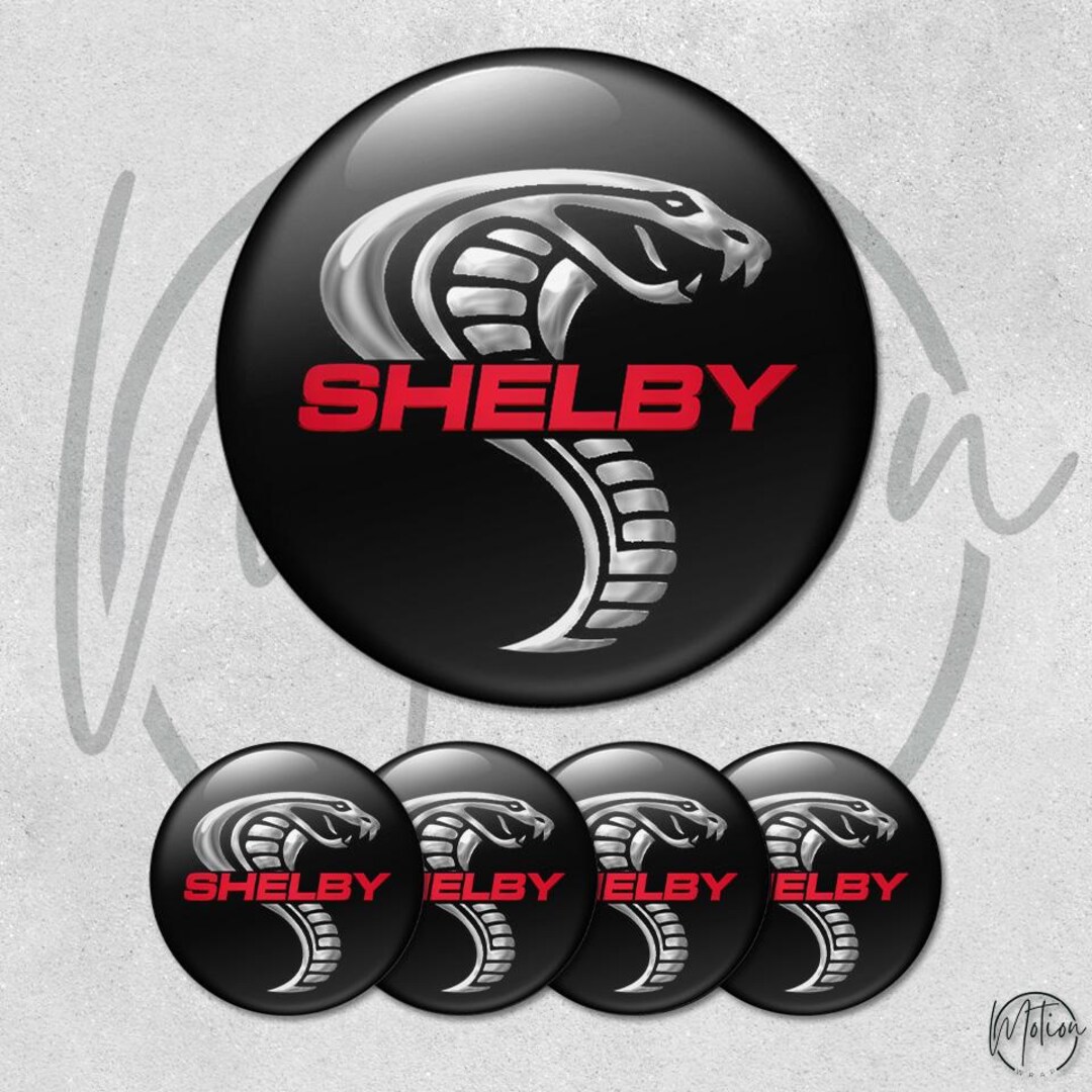 Shelby Emblem Decals | 3D Raised Resin Stickers, Glossy Car Wheel ...