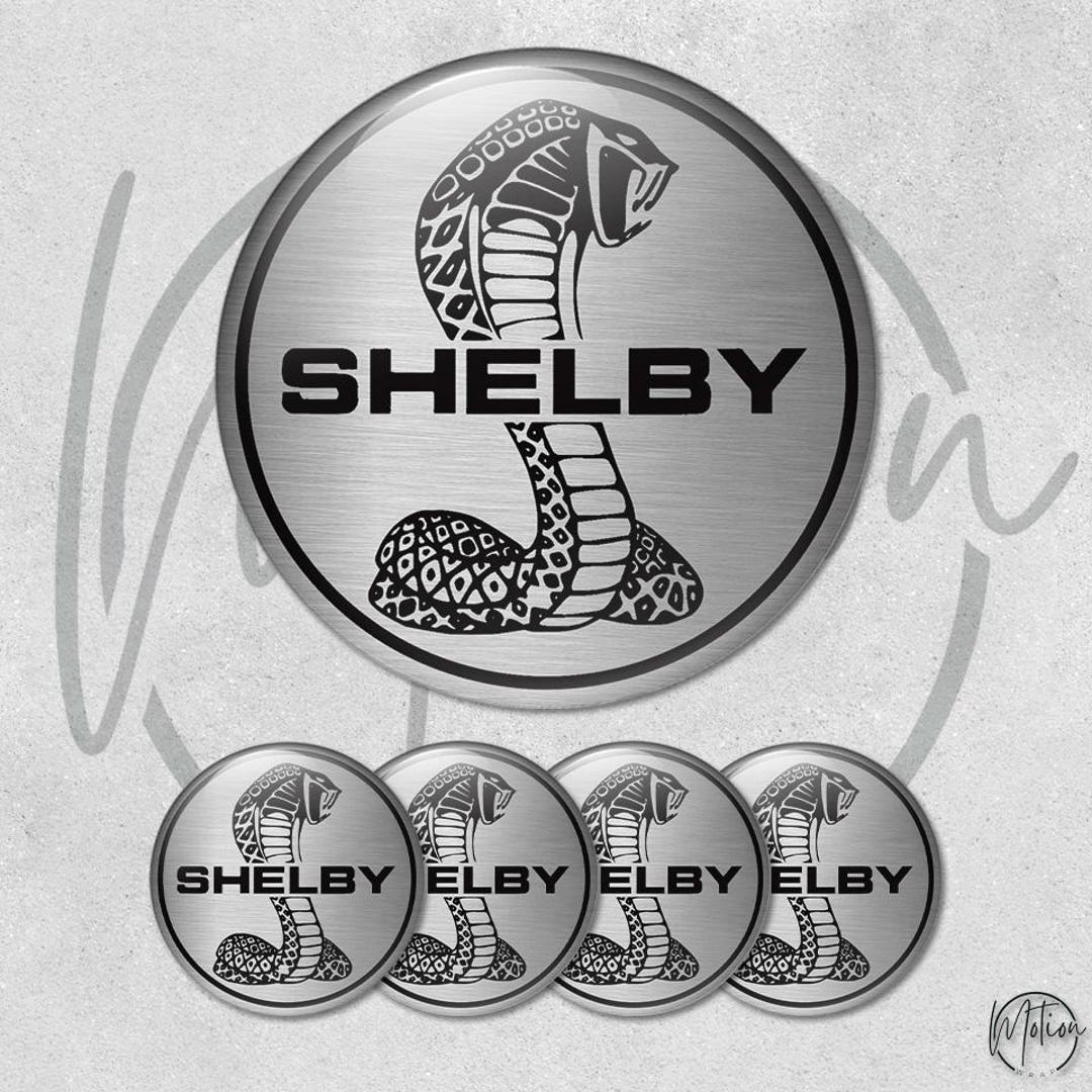 Shelby Emblem Decals | 3D Raised Resin Stickers, Car Wheel Badges (set ...