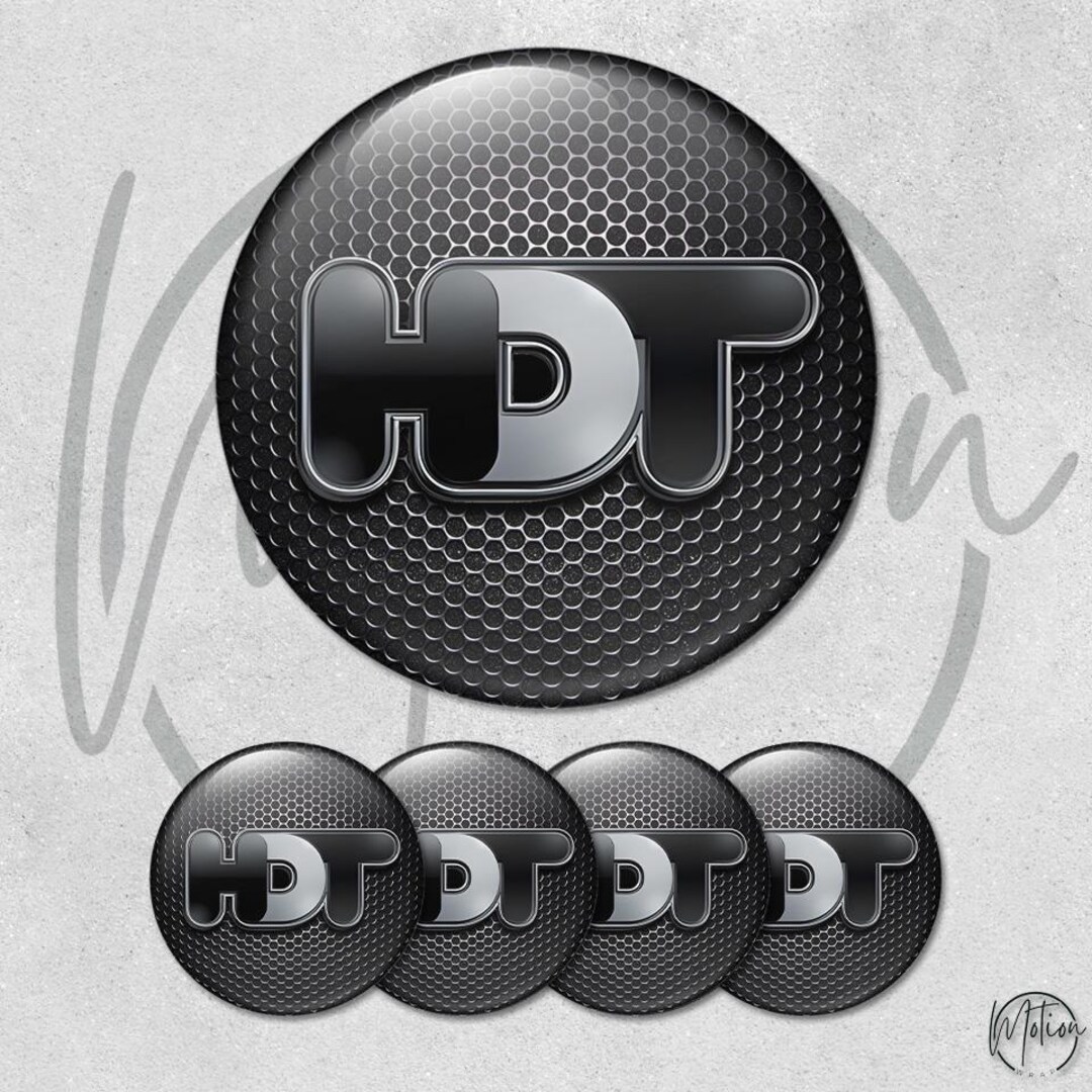 HDT Emblem Decals | 3D Raised Resin Stickers, Car Wheel Badges (set of ...