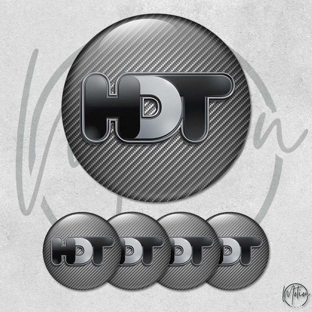 HDT Emblem Decals | Set of 4 Premium 3D Raised Resin Stickers | Glossy ...