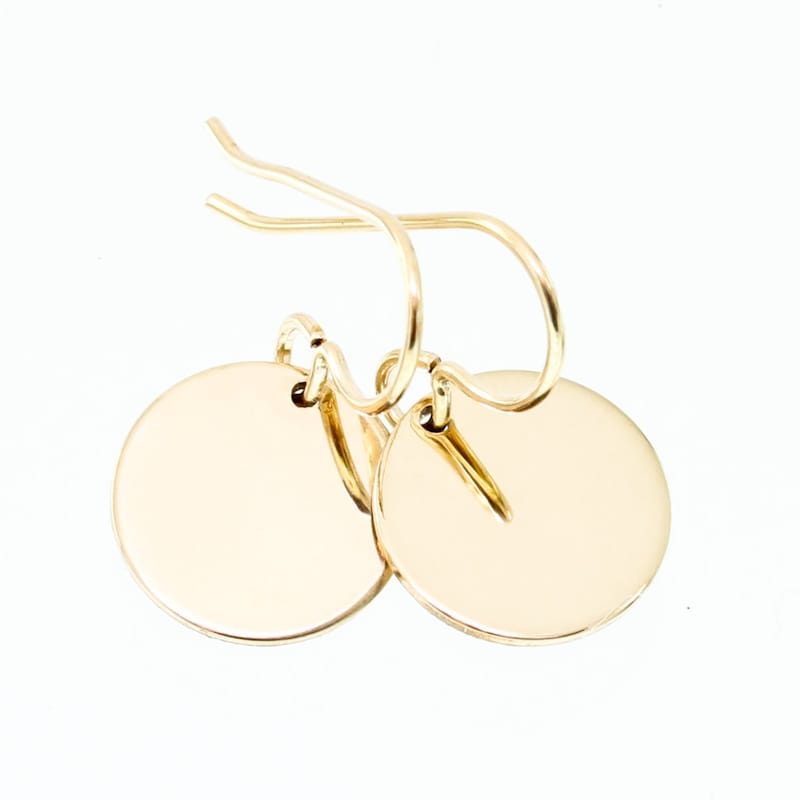 Gold Disc Earrings - Etsy