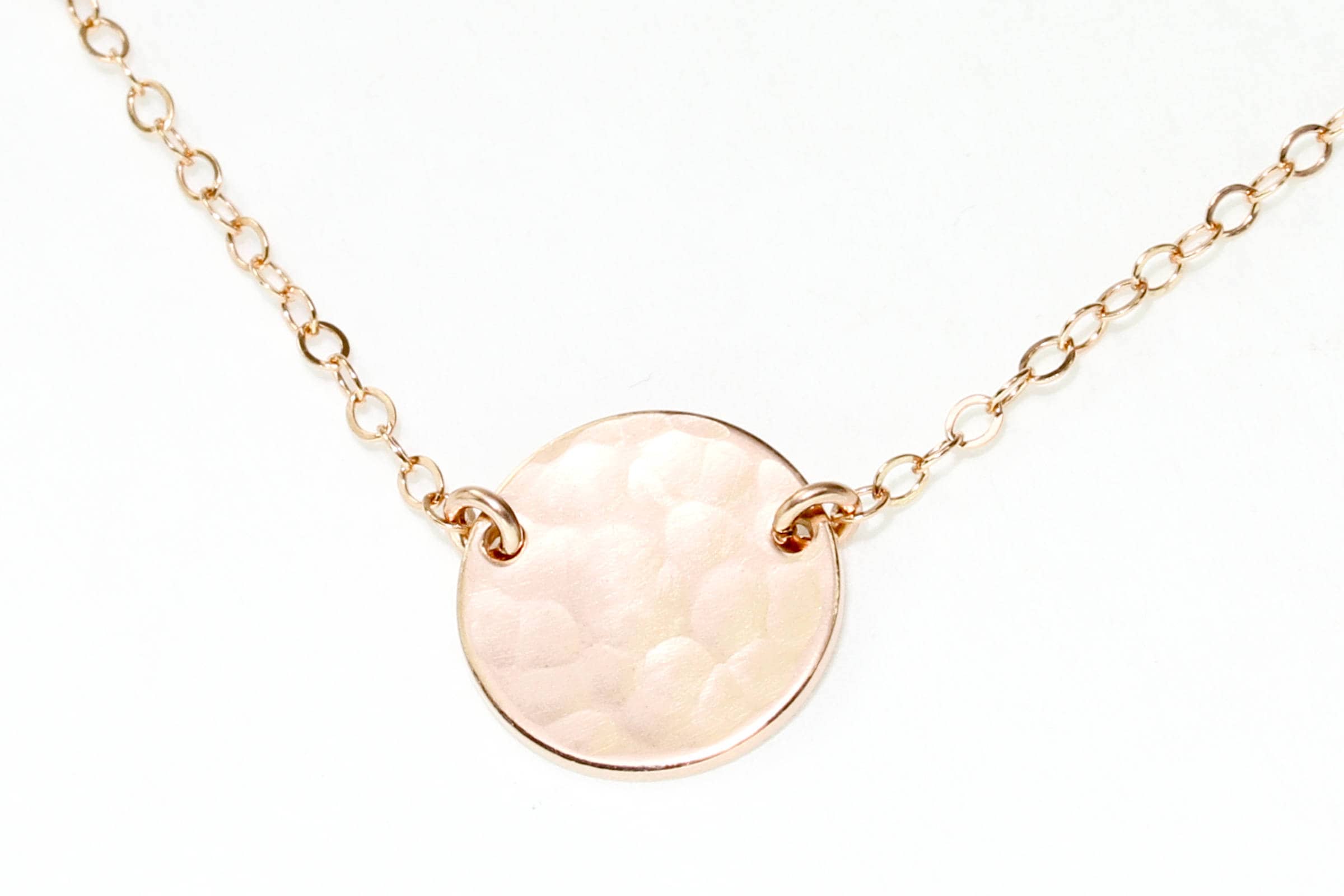 Collar de oro rosa joyería de oro rosa collar minimalista | Etsy