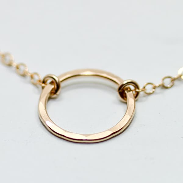 Gold Circle Necklace - Etsy