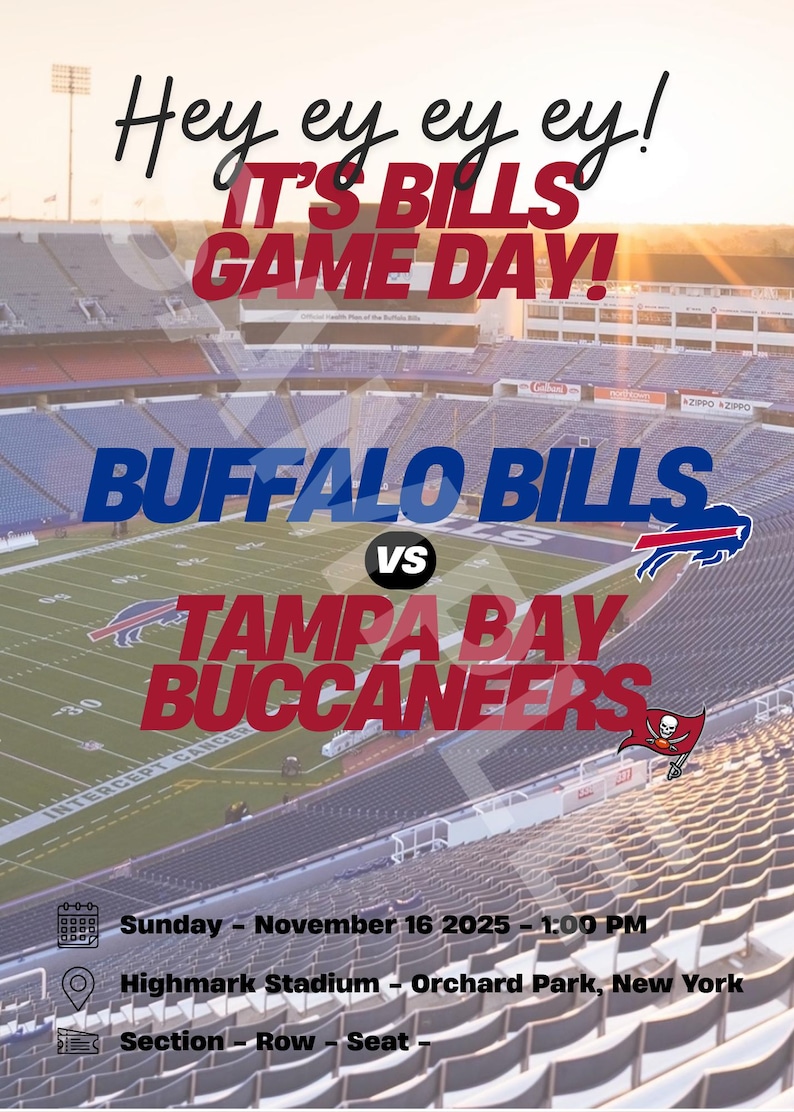 Personalized NFL Game Day Ticket Announcement - Printable - Etsy