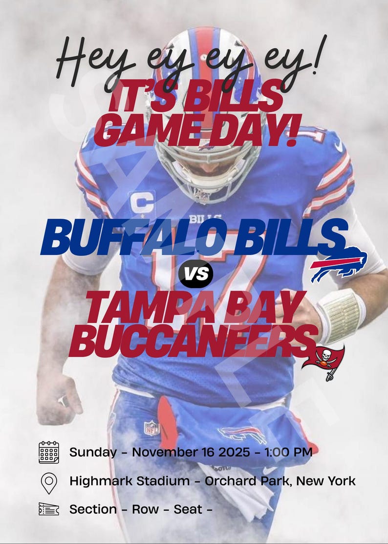 Personalized NFL Game Day Ticket Announcement - Printable - Etsy