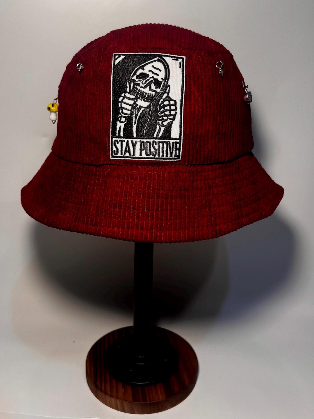 Stay Positive Bucket Hat With Charms - Etsy