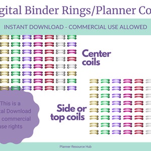 Bold Double Binder Rings | Digital Planner Wire Coils for Digital ...