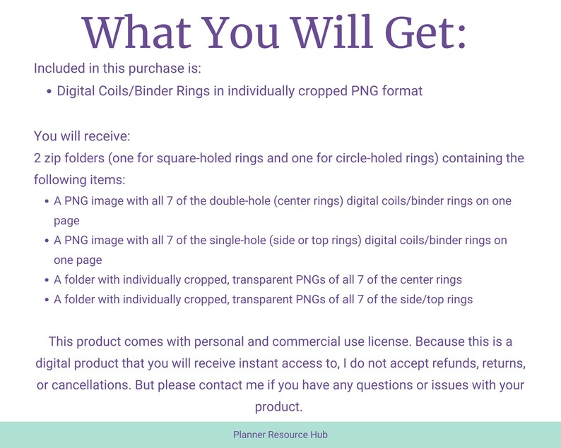Bold Double Binder Rings | Digital Planner Wire Coils for Digital ...
