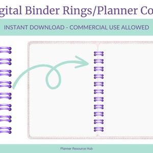 Bold Double Binder Rings | Digital Planner Wire Coils for Digital ...