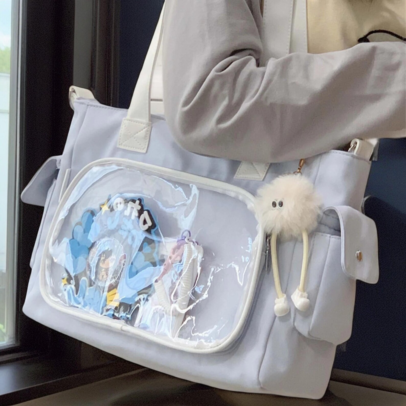 Retro Ita Bag, Transparent Window, Anime Crossbody, Pin Display Bag ...