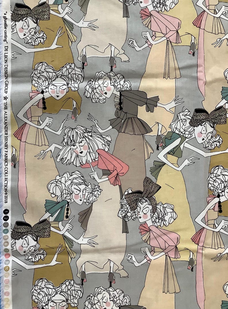 Ghastlie Casting Fabric by Alexander Henry - 2018 #8716A Sheeting Gray ...