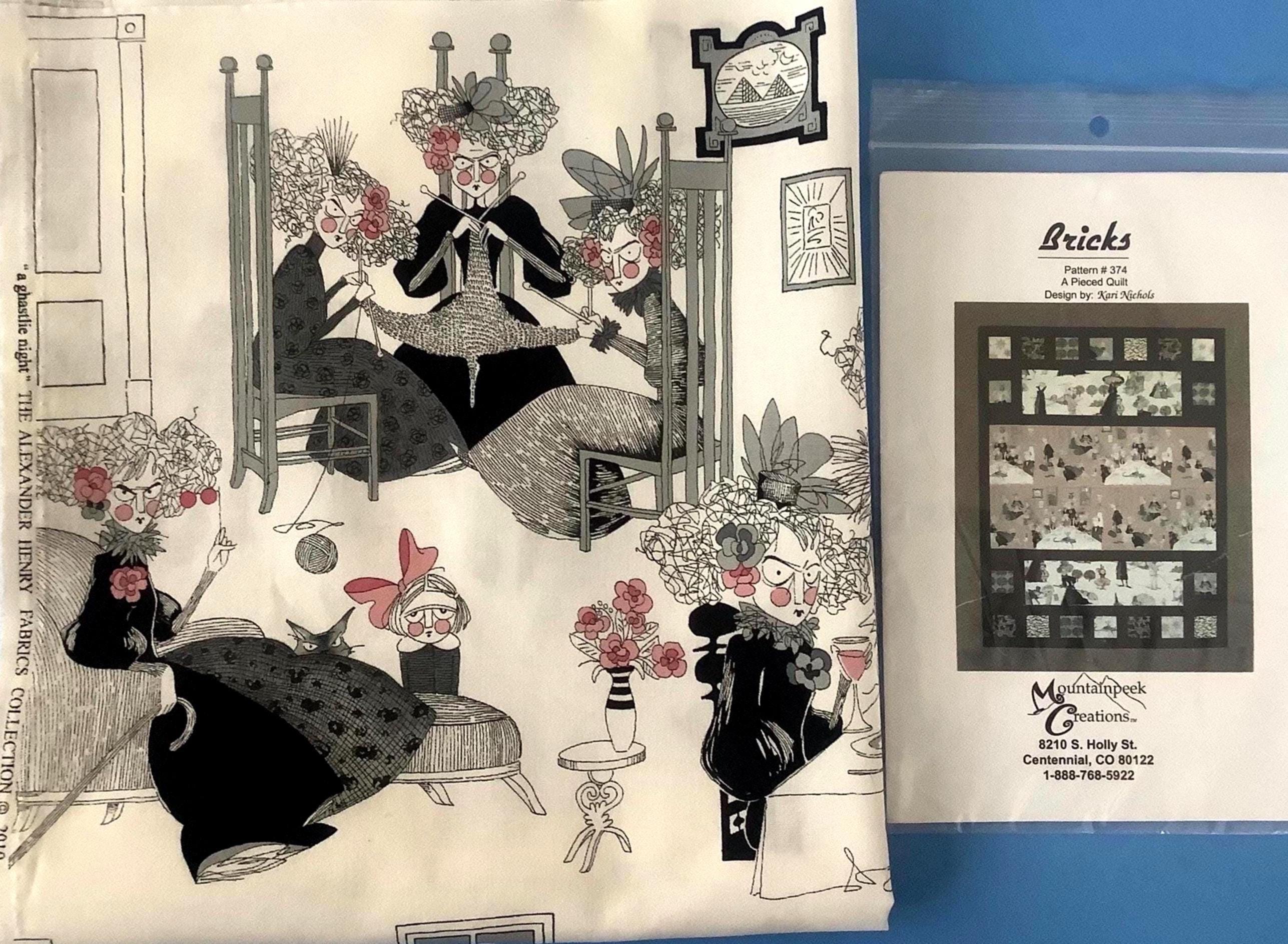 A Ghastlie Night 2010 by Alexander Henry Fabrics on White Background ...