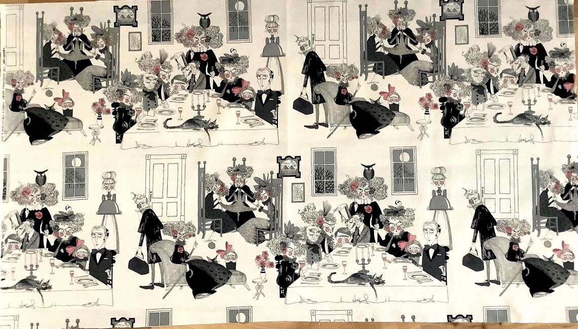 A Ghastlie Night 2010 by Alexander Henry Fabrics on White Background ...