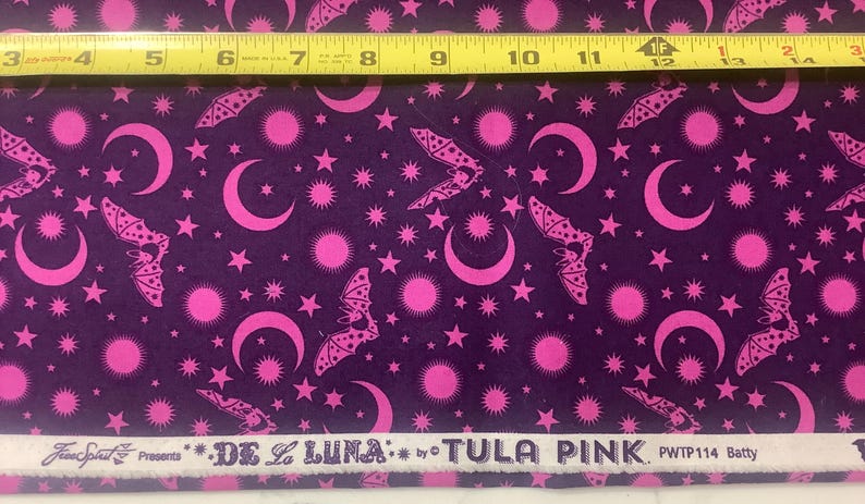 Tula Pink-de La Luna Fabric #PWTP114 Batty Clairvoyant Half Yard - Etsy