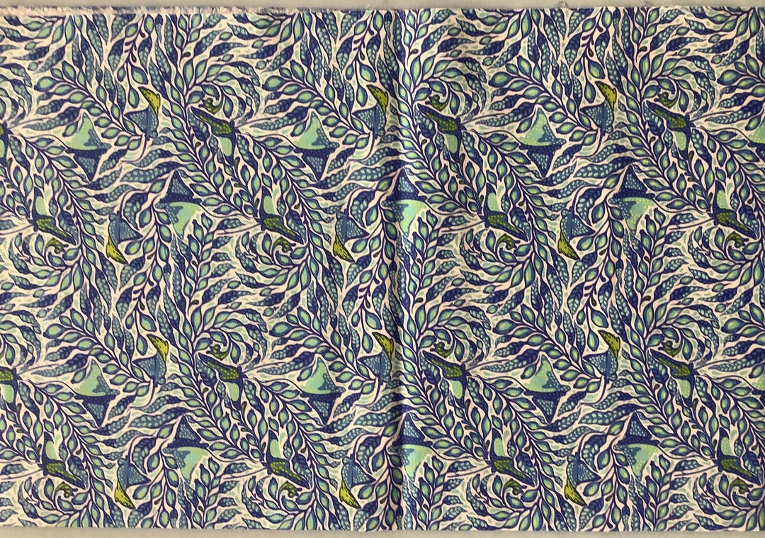 Tula Pink Zuma Pwtp123-stingray Aquamarine Fat Quarter - OOP - Etsy