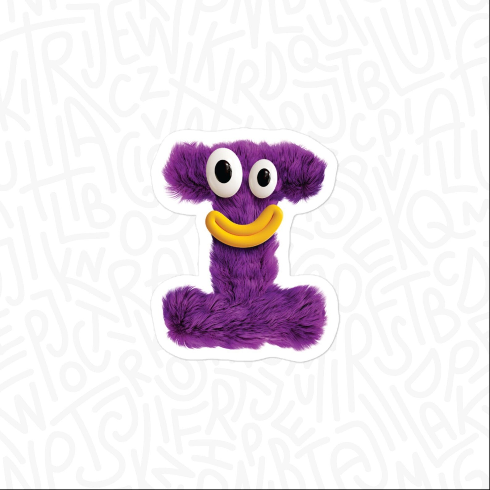 Purple People I, Vinyl Alphabet Sticker, Petite | Large | Super-size - Etsy