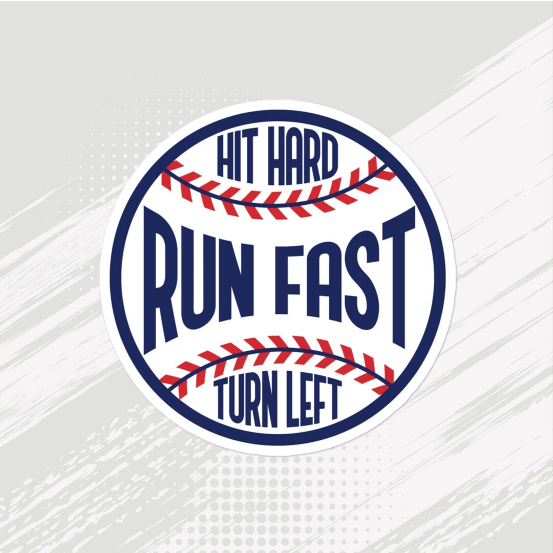 Hit Hard Run Fast Turn Left Sticker, Large 4in Vinyl Sticker - Etsy