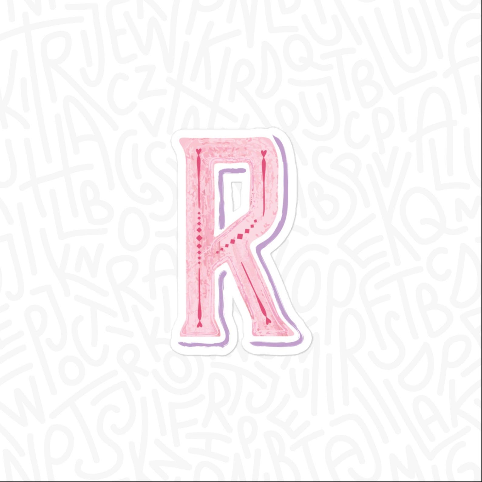Charming R, Vinyl Alphabet Sticker, Petite | Large | Super-size - Etsy