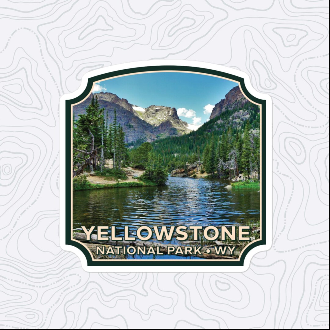 Yellowstone National Park Sticker, Large 4in Vinyl Sticker - Etsy