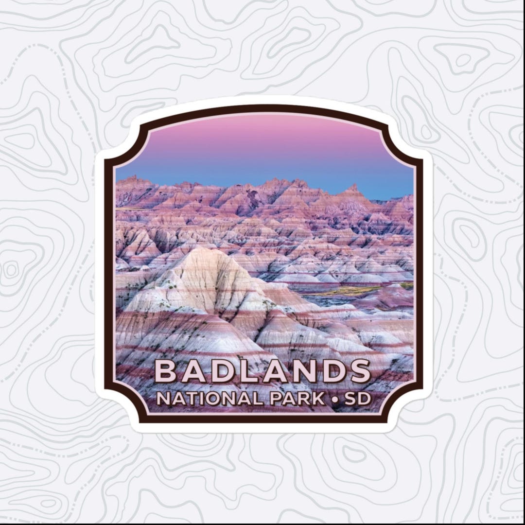Badlands National Park Sticker, Large 4in Vinyl Sticker - Etsy