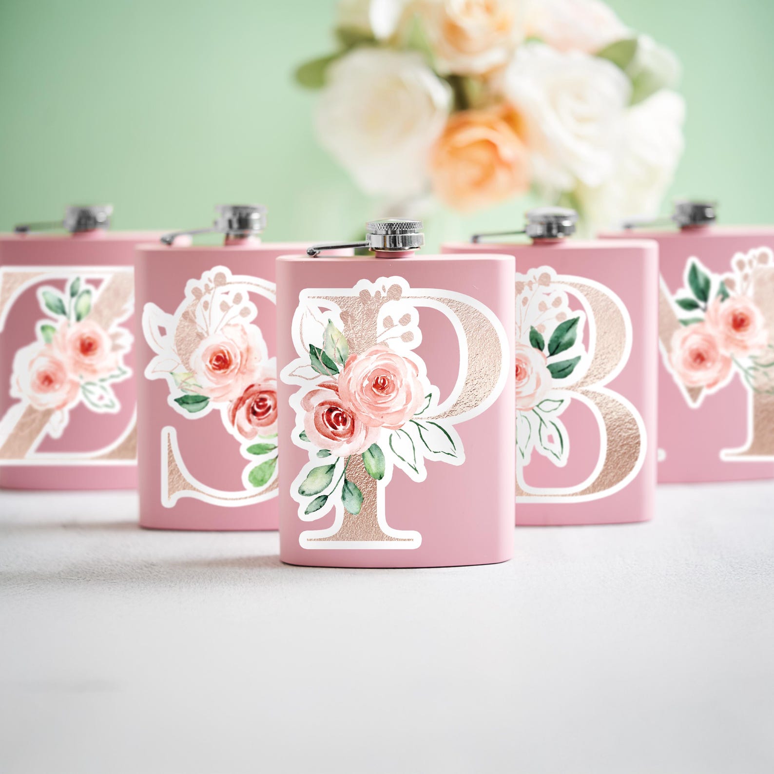 Rose Gold Q, Vinyl Alphabet Sticker, Petite | Large | Super-size - Etsy