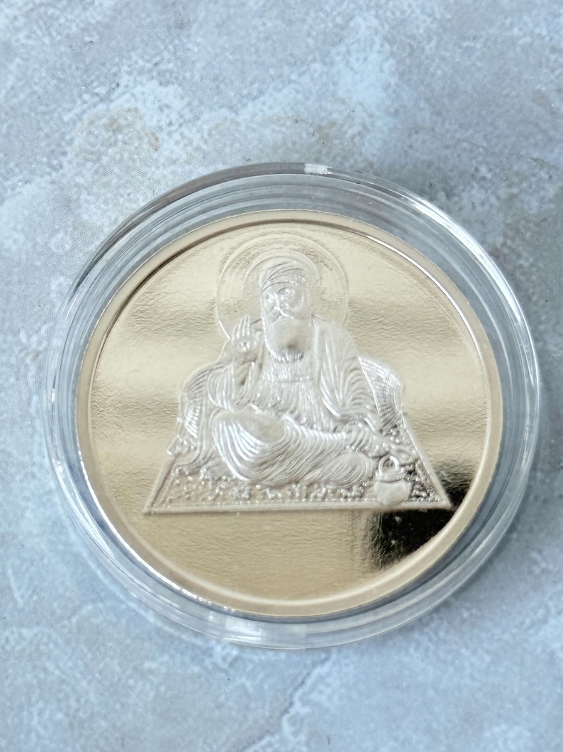 Guru Nanak Dev Ji 999 Fine Silver Coin | Sikh Spiritual Gift - Etsy