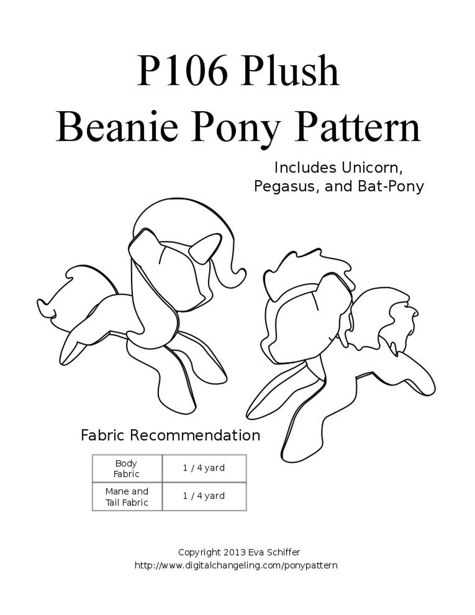 All Six Pony Patterns, Digital Combo Package: Original Pony, Stallion ...