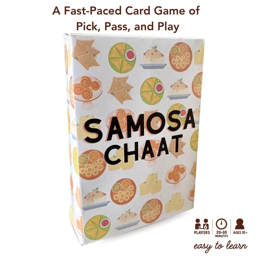 Samosa Chaat Card Game | Fun Family Party Game | Gift, Desi Card Game ...