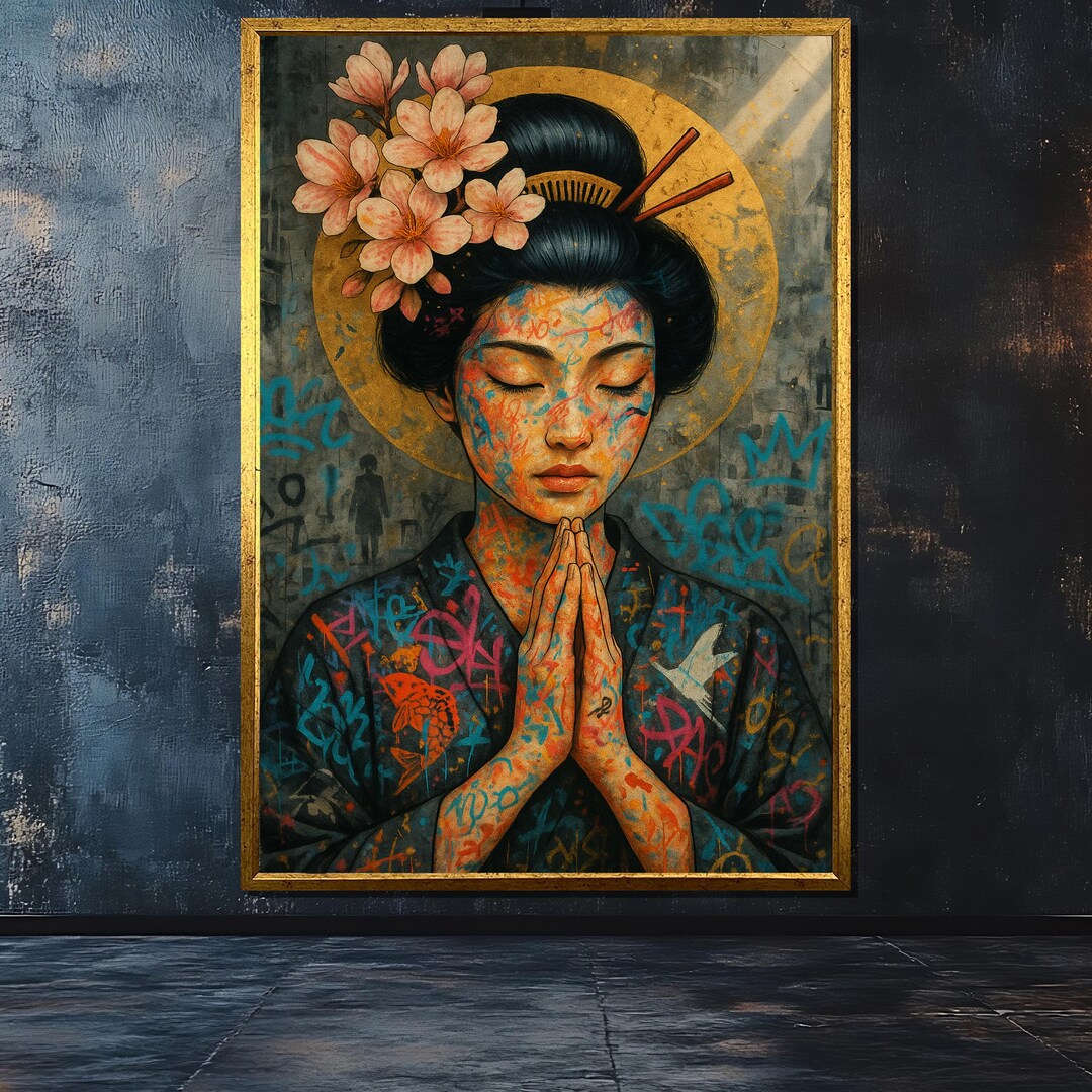 Urban Spirit Meets Tradition in This Graffiti Geisha — Street Art ...