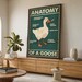 Anatomy of a Goose Funny Canvas Art – Humorous Goose Wall Decor, Funny ...