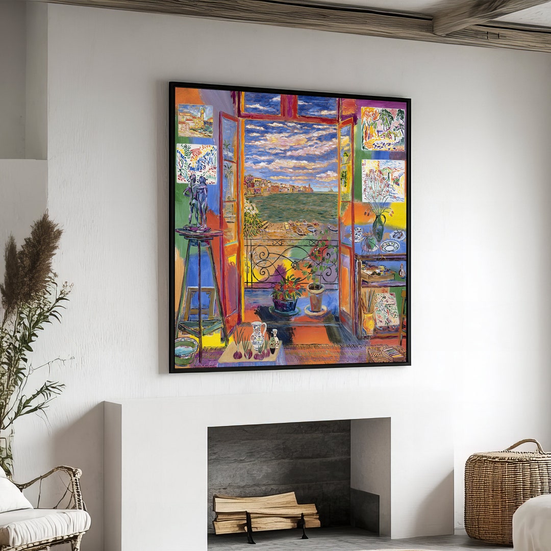 Henri Matisse-inspired 'vibrant Interior With Seaside View' – A Lively ...