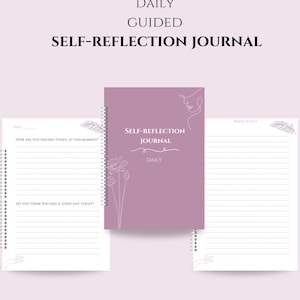 Printable Daily Self-reflection Journal With Guiding Questions - Etsy