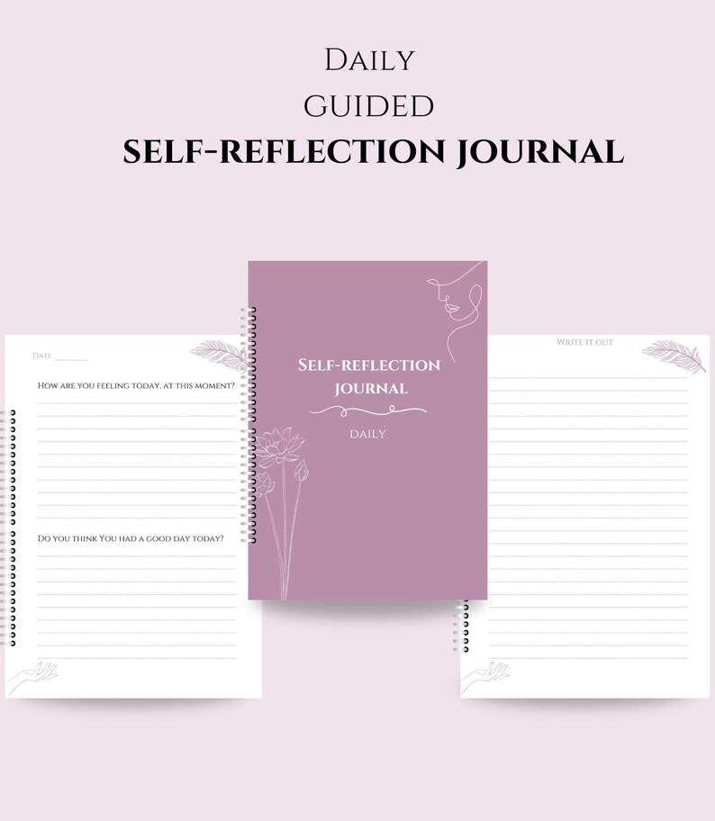 Printable Daily Self-reflection Journal With Guiding Questions - Etsy