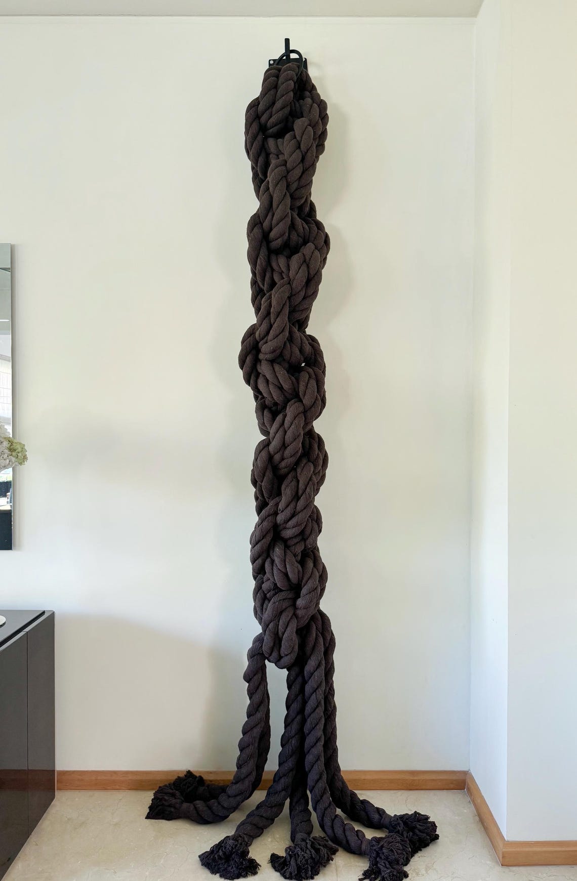 MADE TO ORDER Wide Knot Macrame, Ceiling Hanging Macrame Art Piece ...