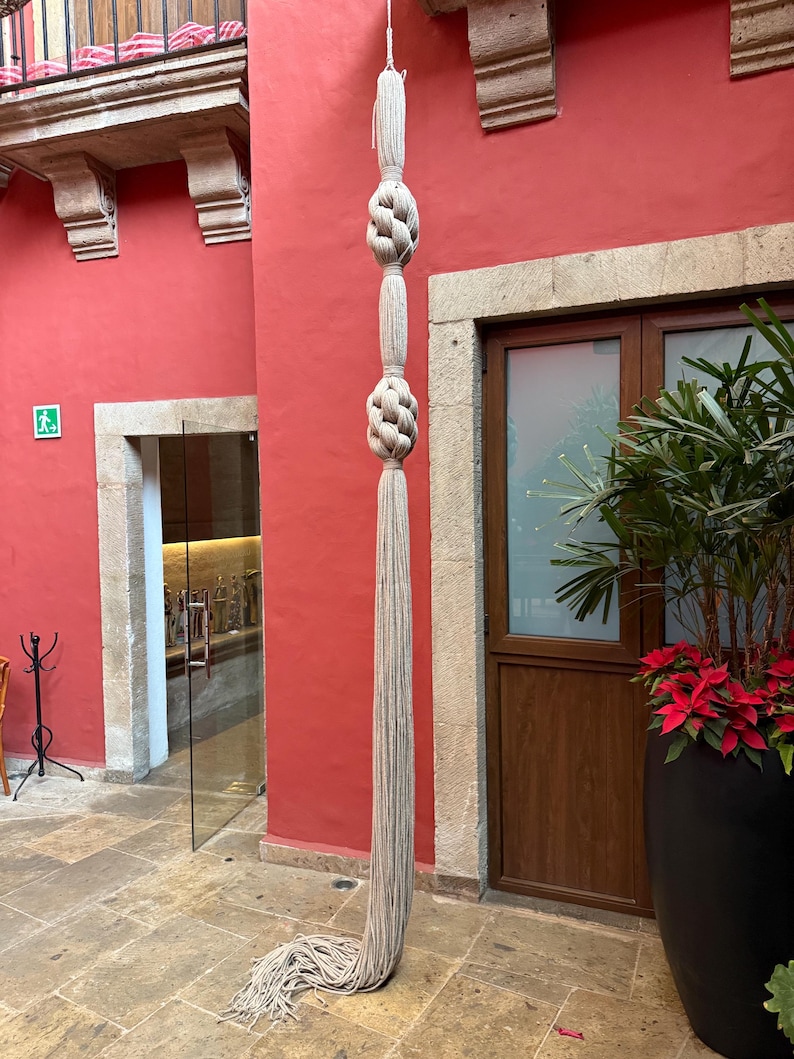 CEILING Hanging Macrame KNOT, Macrame Art Piece in Beige for Decoration ...