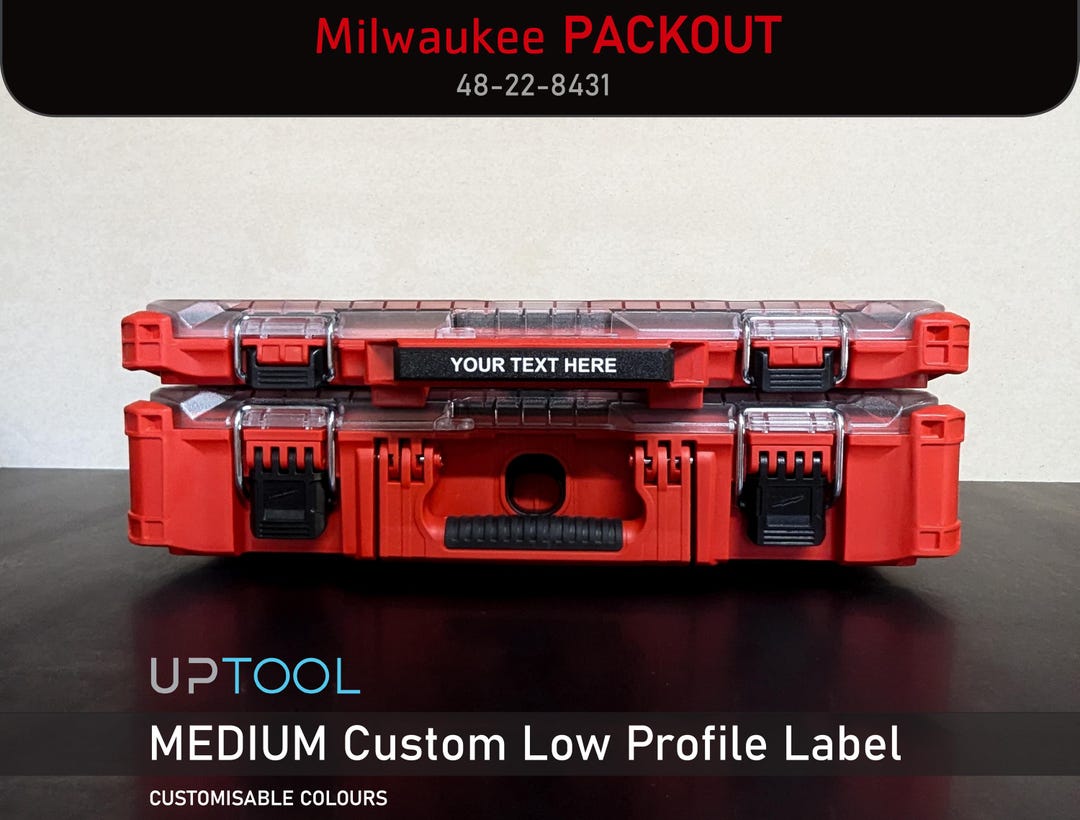 Milwaukee Packout Low Profile Handle Labels MEDIUM - Personalized for ...