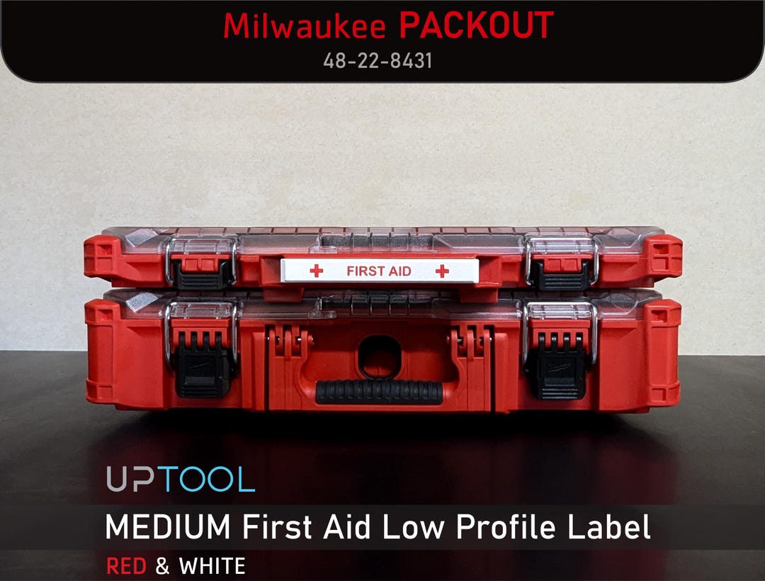 Milwaukee Packout Low Profile First Aid Handle Labels MEDIUM Low ...