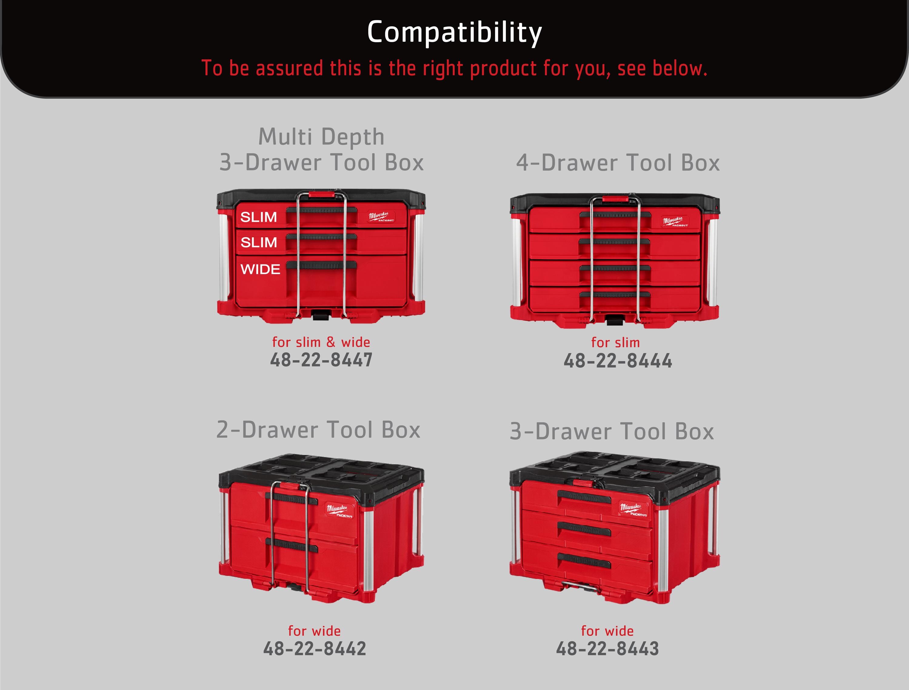 Milwaukee Packout SLIM & WIDE First Aid Drawer Labels Green and White ...