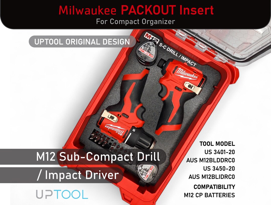 M12 Sub-compact Drill & M12 Sub-compact Impact Driver Insert ...