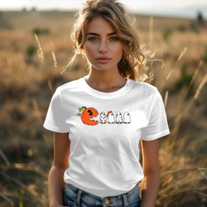 Retro Halloween PNG: Pac-man Pumpkin Chasing Ghosts – Perfect for ...