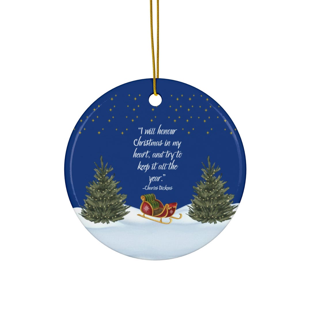 Charles Dickens A Christmas Carol Quote Ceramic Ornament - Etsy