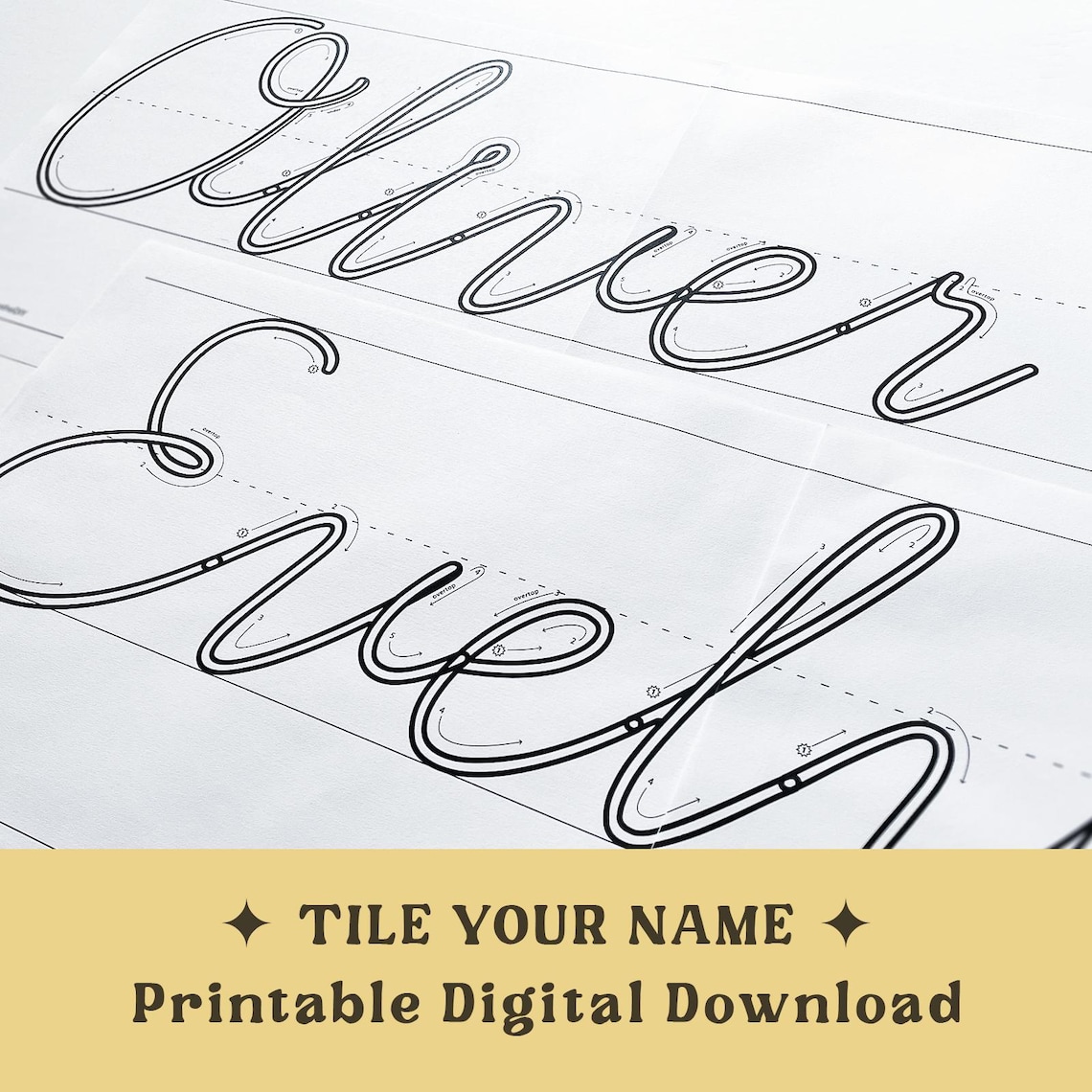 Custom Knitted Wire Word Designer, Knitted Wire Art Template, Cursive Font Alphabet, Printable ...