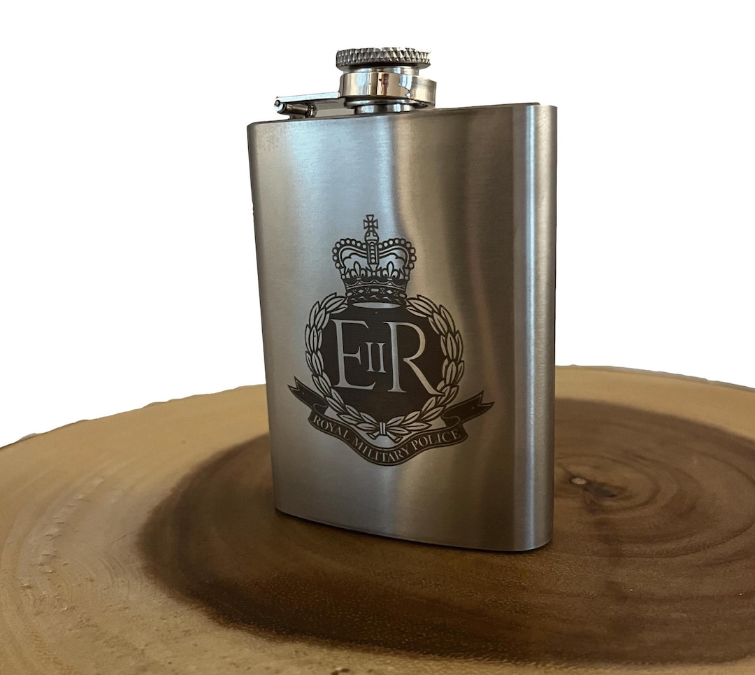British Royal Military Police Engraved S/S Hip Flask - 4oz - Etsy