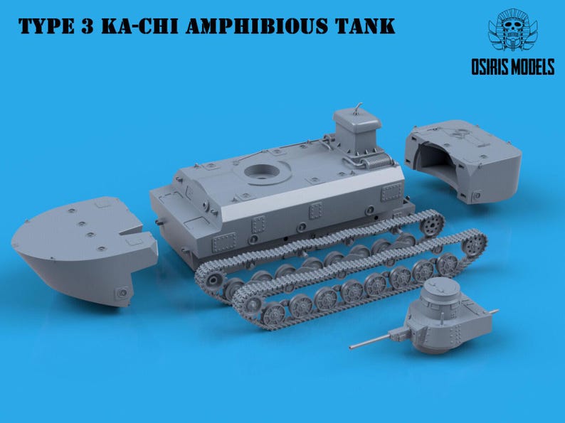 Japanese WWII Type 3 Ka-chi Amphibious Tank - Made to Order - Check ...
